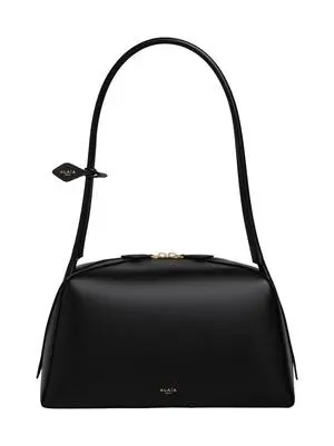 Alaïa Alaïa Le Bouledogue Medium Leather Shoulder Bag Black