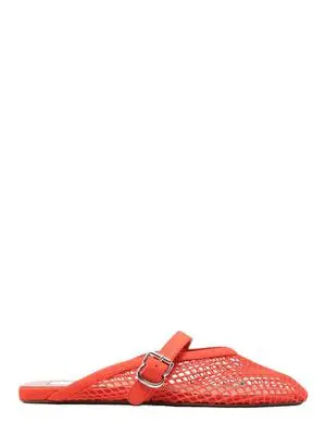 Alaïa Alaïa Fishnet Slip-On Slippers Orange