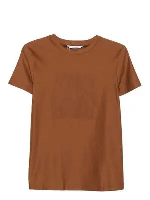 Max Mara Max Mara Logo Cotton T-Shirt Brown