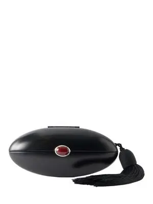 SOPHIE BUHAI Cyclops Tasseled Clutch - Black