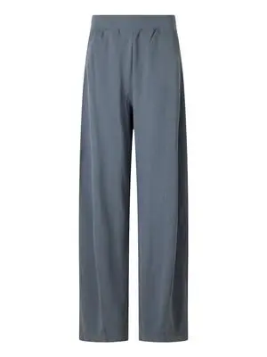 Tibi Winslow Cotton Jersey Wide-leg Track Pants - Blue