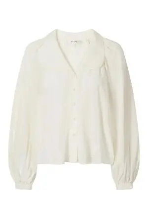 FRAME FRAME Gala Silk-Crepe De Chine Blouse Neutrals