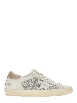GOLDEN GOOSE GOLDEN GOOSE Leather Glitter Super-Star Sneakers