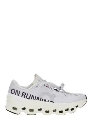 On ON Cloudmonster Technical Mesh Sneakers With Logo Print Grey
