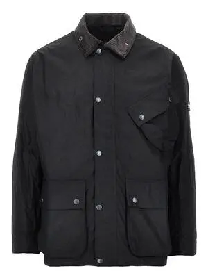 BARBOUR INTERNATIONAL Brake Line Wax Cotton Jacket - Black