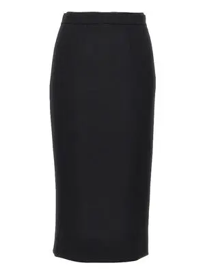 DOLCE & GABBANA DOLCE & GABBANA Stretch Wool Midi Skirt