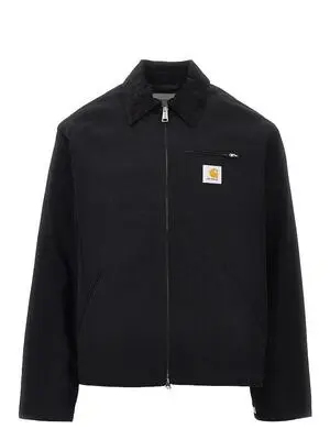 Carhartt Work In Progress Carhartt WIP Detroit Canvas Jacket With Corduroy Collar Black