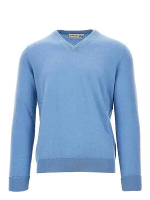 BALLANTYNE V-neck Cashmere Sweater - Blue