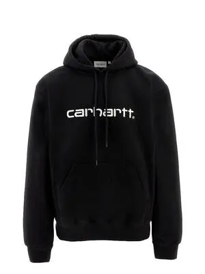 Carhartt Work In Progress Logo Embroidery Hoodie - Black