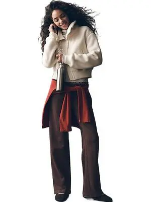 Free People FP Movement All Star Low-Rise Pants Cocoa