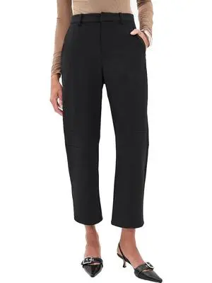 L'Agence Colby Barrel Trousers - Black