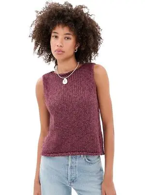 Free People Opal Knit Tank Top - Sangria