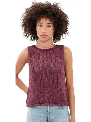 Free People Opal Knit Tank Top - Sangria