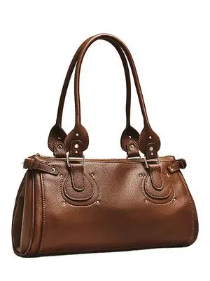 Anthropologie Studded Shoulder Bag - Chocolate