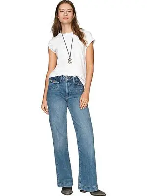 Paige Leenah " High-rise Flared Jeans - Medium Denim