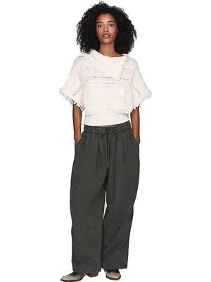 Anthropologie Tie-front Wide-leg Pants - Capulet Olive