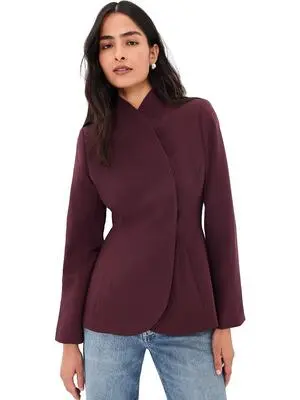 ALIGNE Daphne High Neck Jacket - Plum