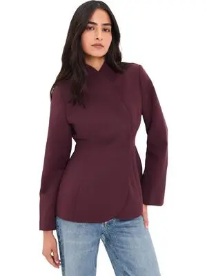 ALIGNE Daphne High Neck Jacket - Plum