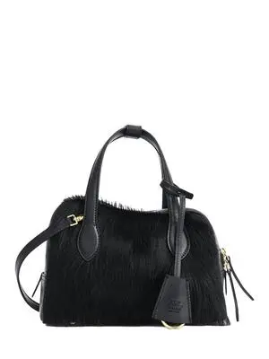 ATP ATELIER Ormelle Pony/leather Top Handle Bag - Black