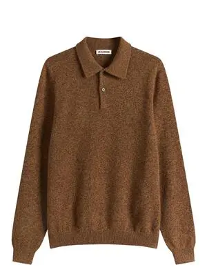 JIL SANDER Wool Cashmere Polo - Cinnamon