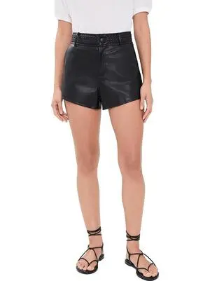 L'Agence Virelle Braided Shorts - Black