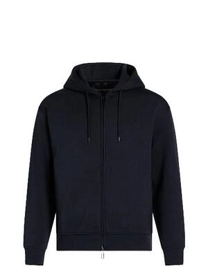 EMPORIO ARMANI Man Sweatshirt Navy Size Xl Polyester, Lyocell, Cotton, Elastane