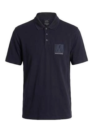 Armani Exchange Polo Shirt Size Cotton, Elastane - Navy