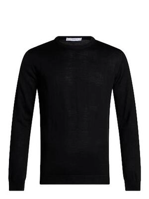 GAZZARRINI Wool & Acrylic Crewneck Sweater - Black