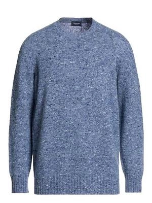 DRUMOHR Slate Virgin Wool, Cashmere, And Polyamide Mélange Crewneck Sweater - Blue