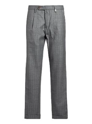 MYTHS Tailored Virgin Wool Pinstriped Pants - Grey