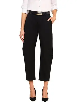 L'Agence Colby Barrel-leg Trousers - Black
