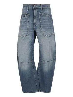NILI LOTAN Belt-loop Jeans