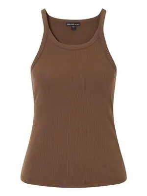 JAMES PERSE Ribbed Fitted Tank Top - No