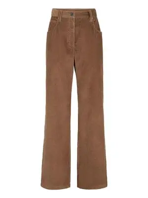 Brunello Cucinelli Cotton Corduroy Straight Monili Trousers - Dattero