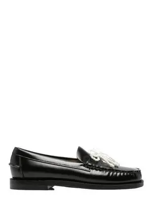 SEBAGO Bow Embellished Loafers - Black