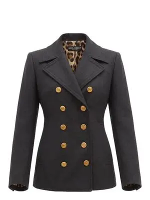 Dolce & Gabbana Lapel Long-sleeved Suit Jacket - Black