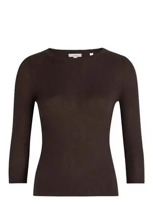 Vince Boat Neck Sweater - Brown