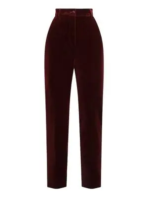 Dolce & Gabbana Dolce & Gabbana Tailored Velvet Trousers With Belt Loops Brown