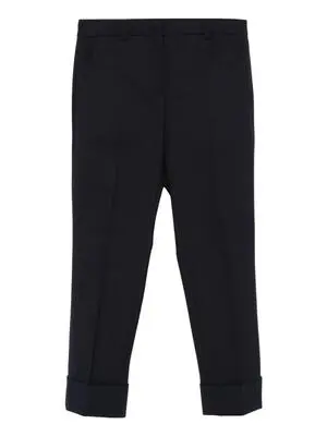 Incotex Cropped Trousers With Rolled-edge Detailing - Blue