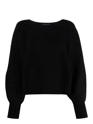 Alberta Ferretti Long Sleeve Knitted Pullover - Black