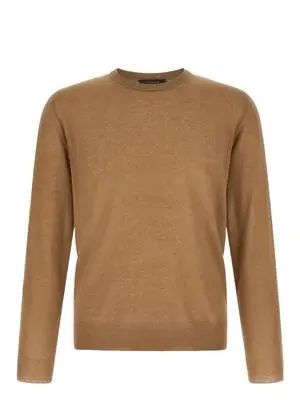 ZANONE Crew-neck Sweater With Long Sleeves - Brown