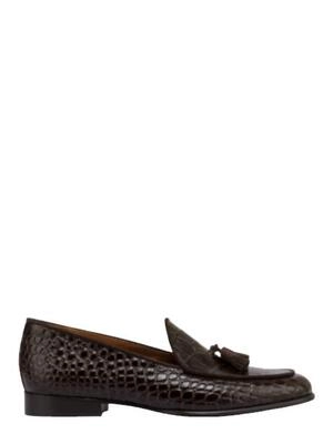 POLLINI Round-toe Loafers With Tassel Detail - Black
