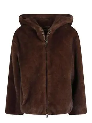 P.a.r.o.s.h Faux Fur Jacket - Brown