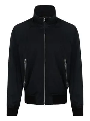 TOM FORD High Neck Zip-up Bomber Jacket - Black