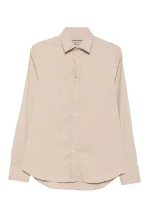 Canali Long-sleeve Button-up Shirt - Light Brown