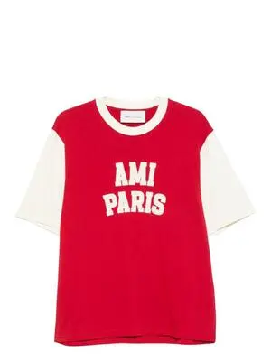 AMI Paris Crew Neck Short-sleeved T-shirt - Red