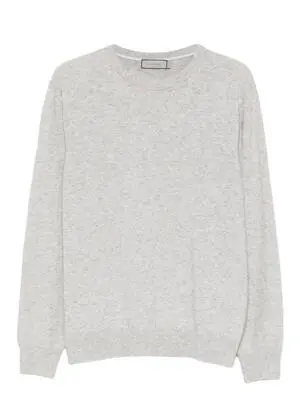Canali Crew Neck Long Sleeve Sweater - Grey