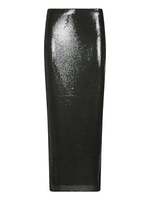 Patrizia Pepe Sequined Long Tulle Skirt - Green