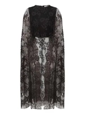Zimmermann Valiant Lace Cape Top - Black