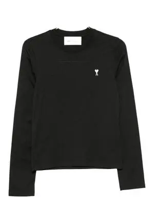 AMI Paris De Coeur Long-sleeve T-shirt - Black